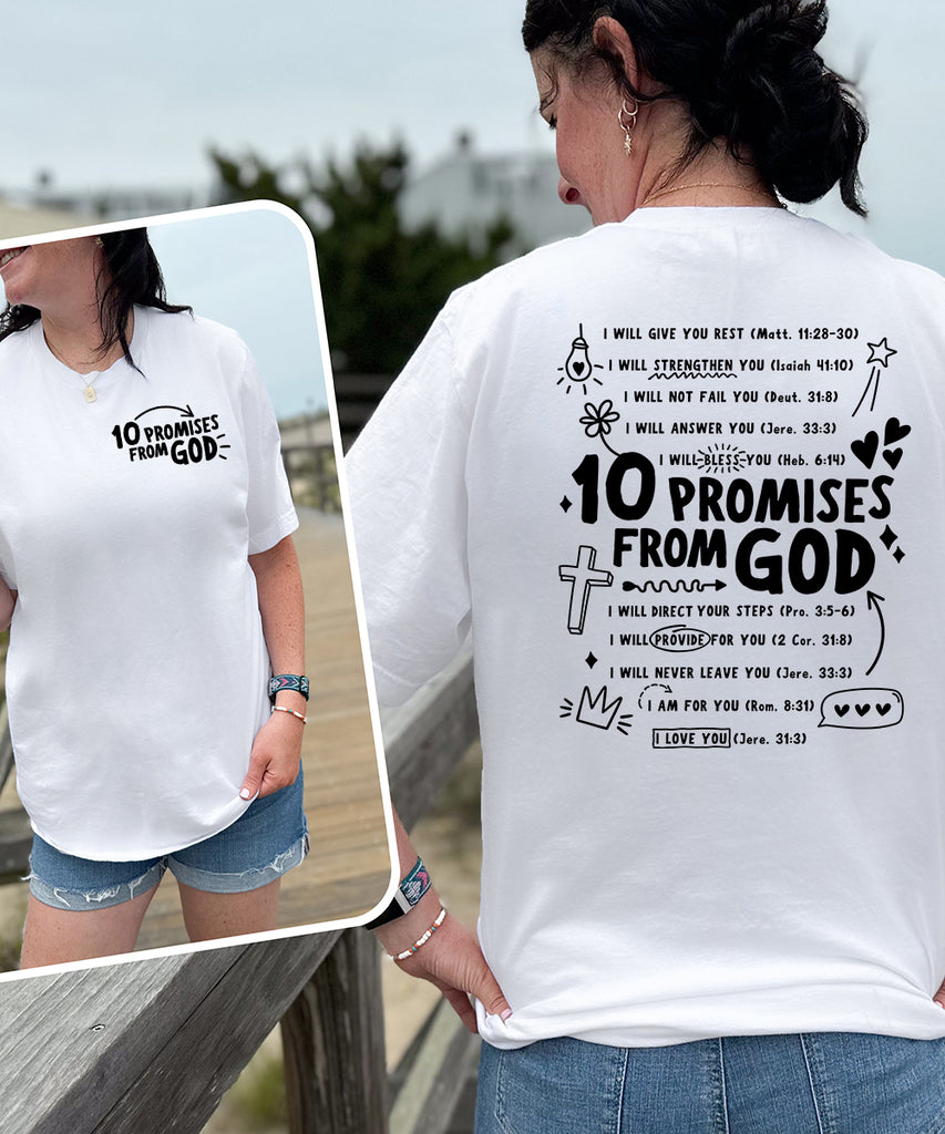 10 Promises From God (Front & Back) – The Christian Movement Apparel ...